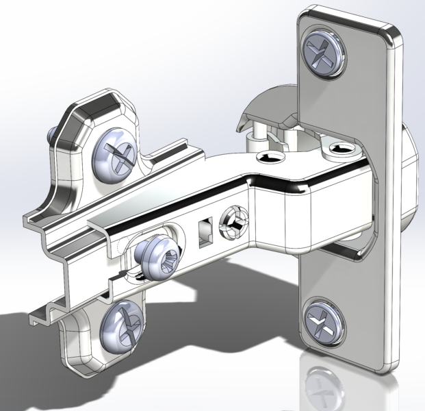 Петля полунакладная Hettich - Чертежи, 3D Модели, Проекты, Интерьер и ...