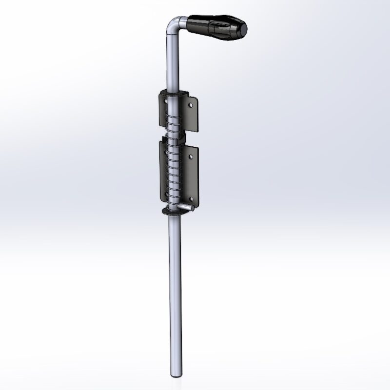 Засов с пружиной в SolidWorks - Чертежи, 3D Модели, Проекты ...
