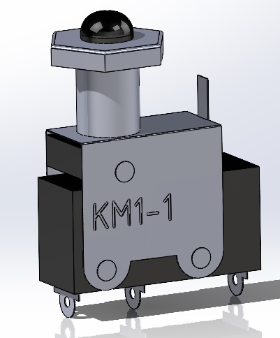 Кнопка КМ1-1 - Чертежи, 3D Модели, Проекты, Электронные компоненты